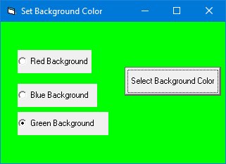 Working With Controls in visual basic
